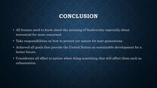 Terrestrial Biodiversity (Sustainable Development) | PPTX