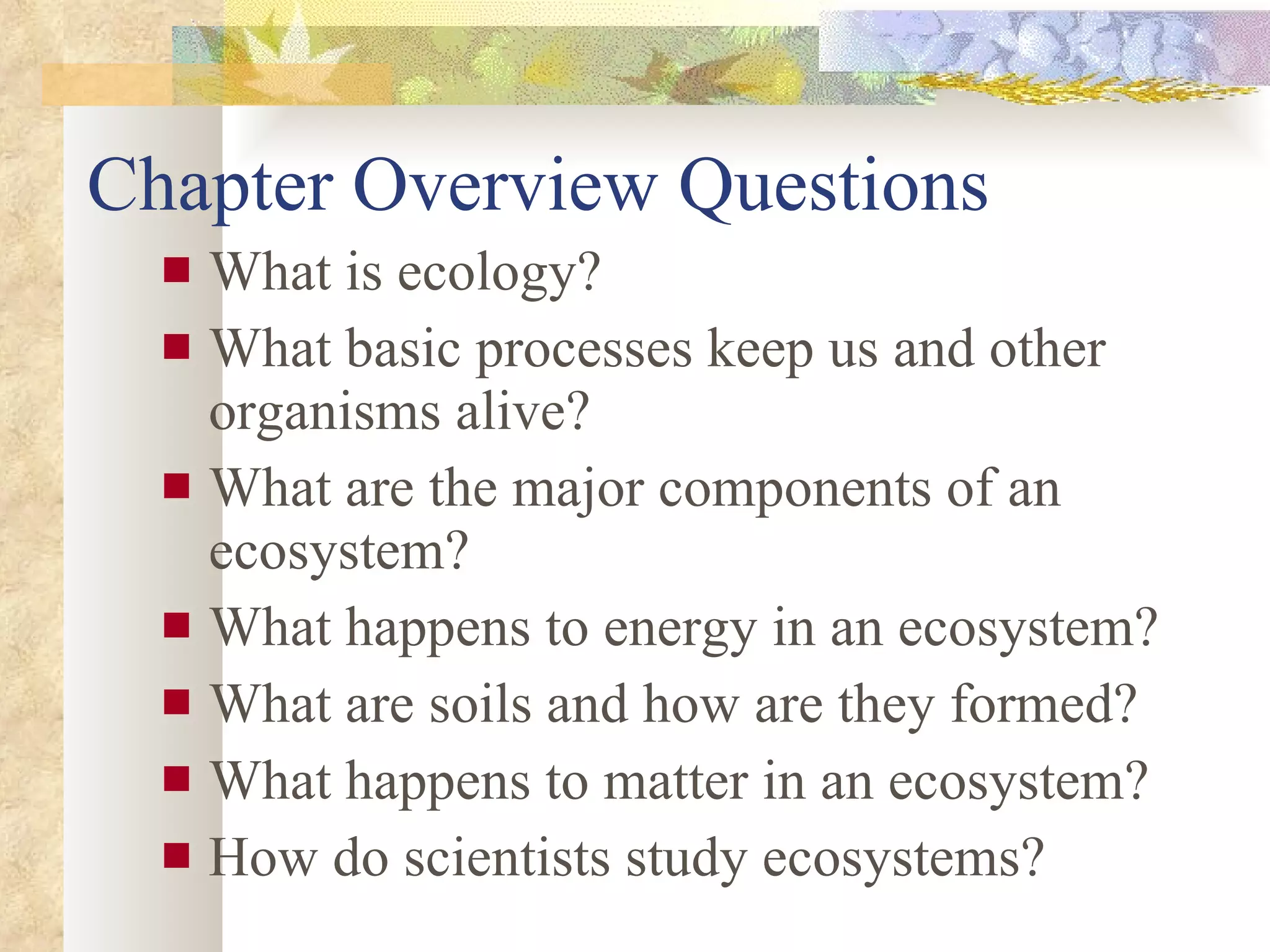 Terrestrial ecology notes1 | PPT