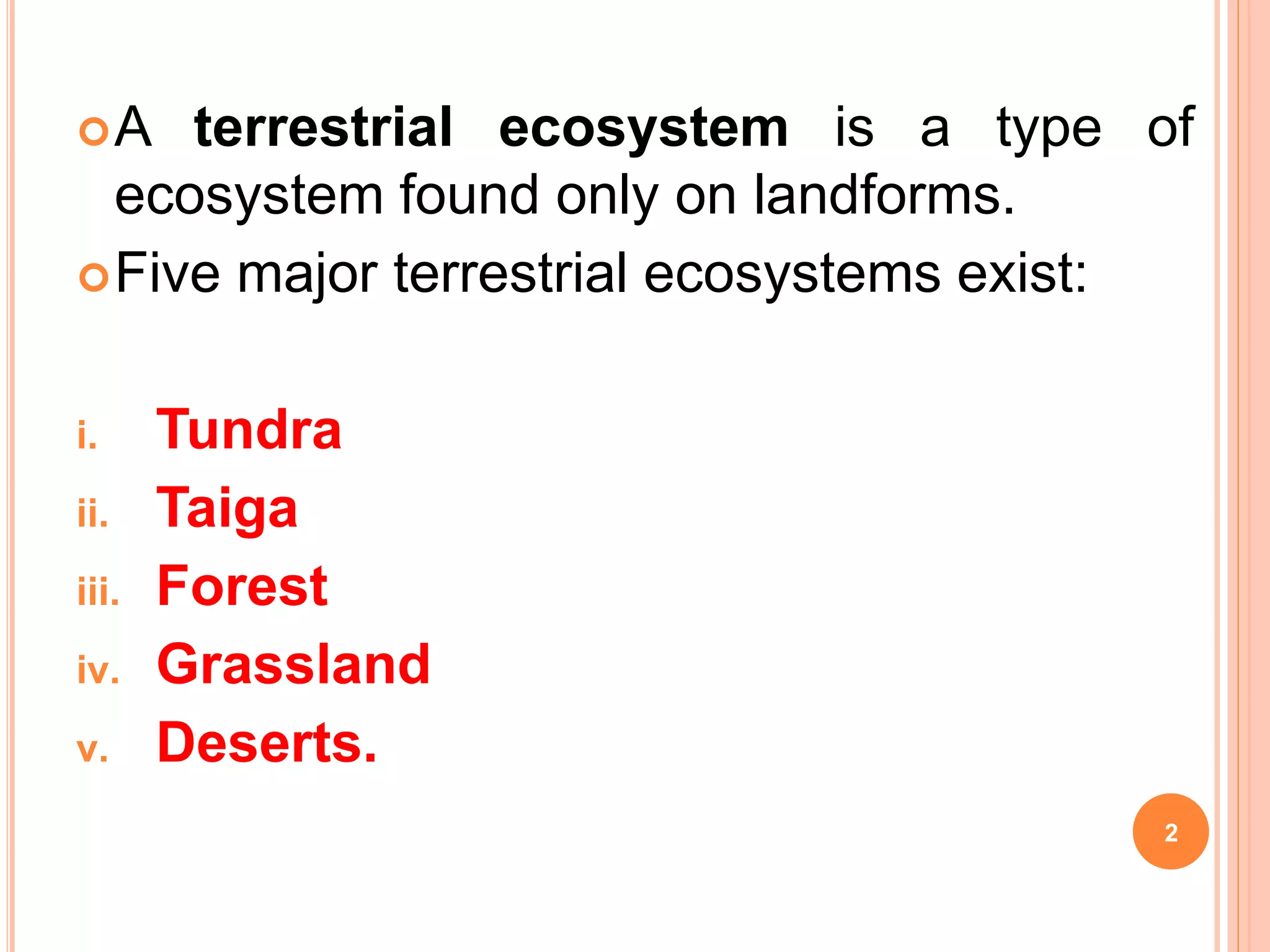 Terrestrial ecosystem | PPTX