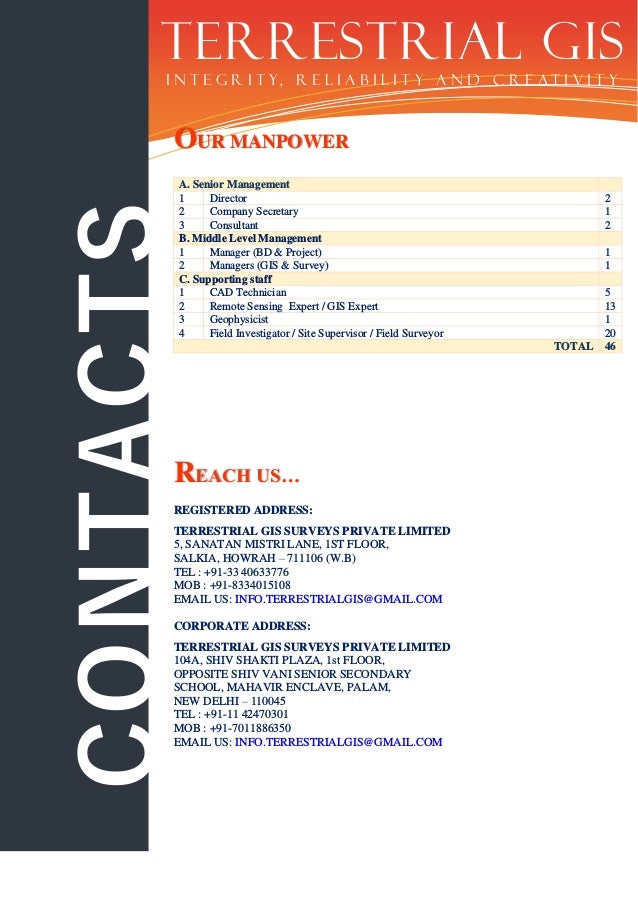 Terrestrial Gis Corporate Profile.pdf | Civil Engineering Industry | Industries
