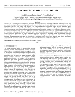 Terrestrial gps positioning system | PDF