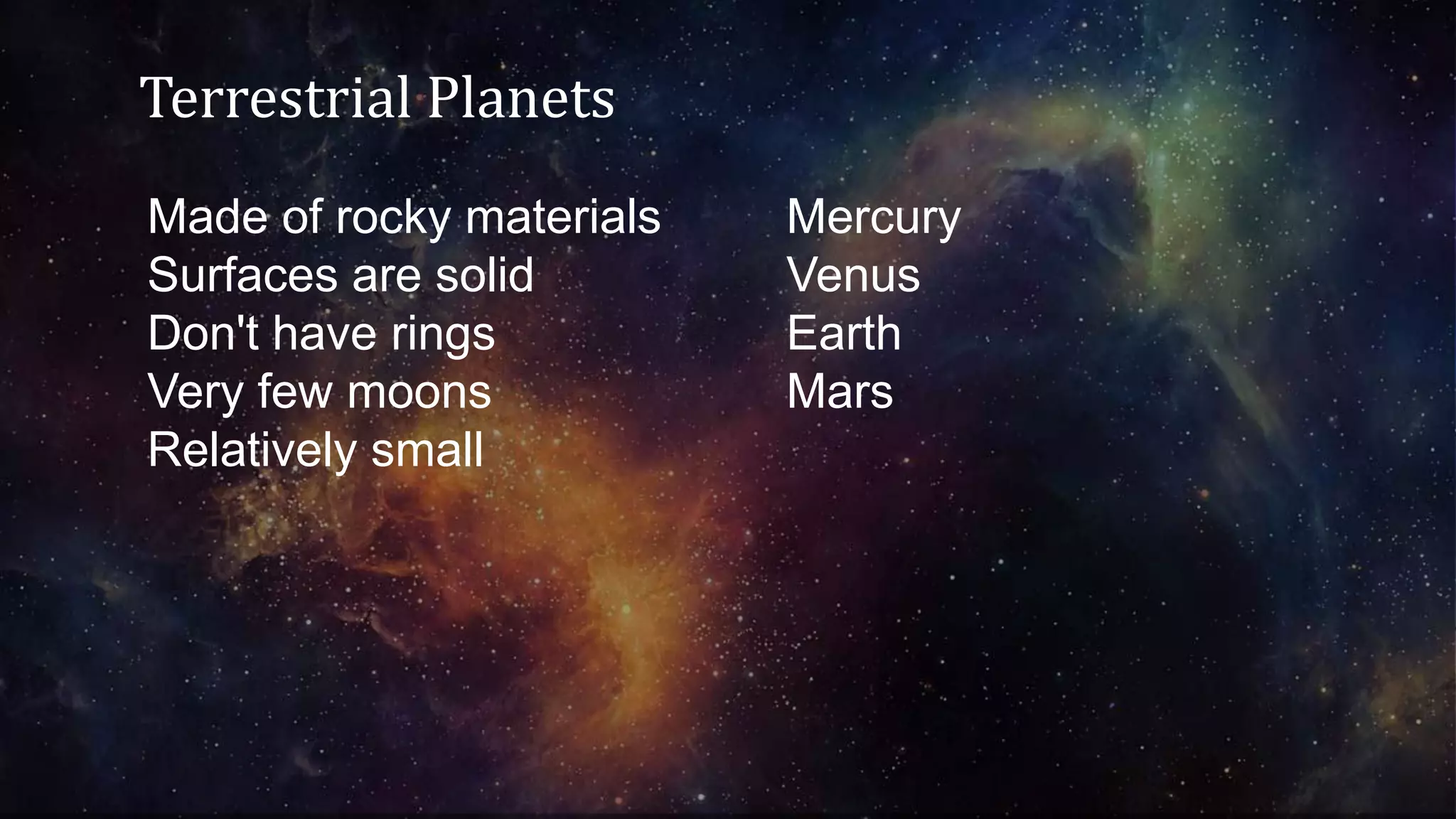 Terrestrial & Jovian Planets | PPTX
