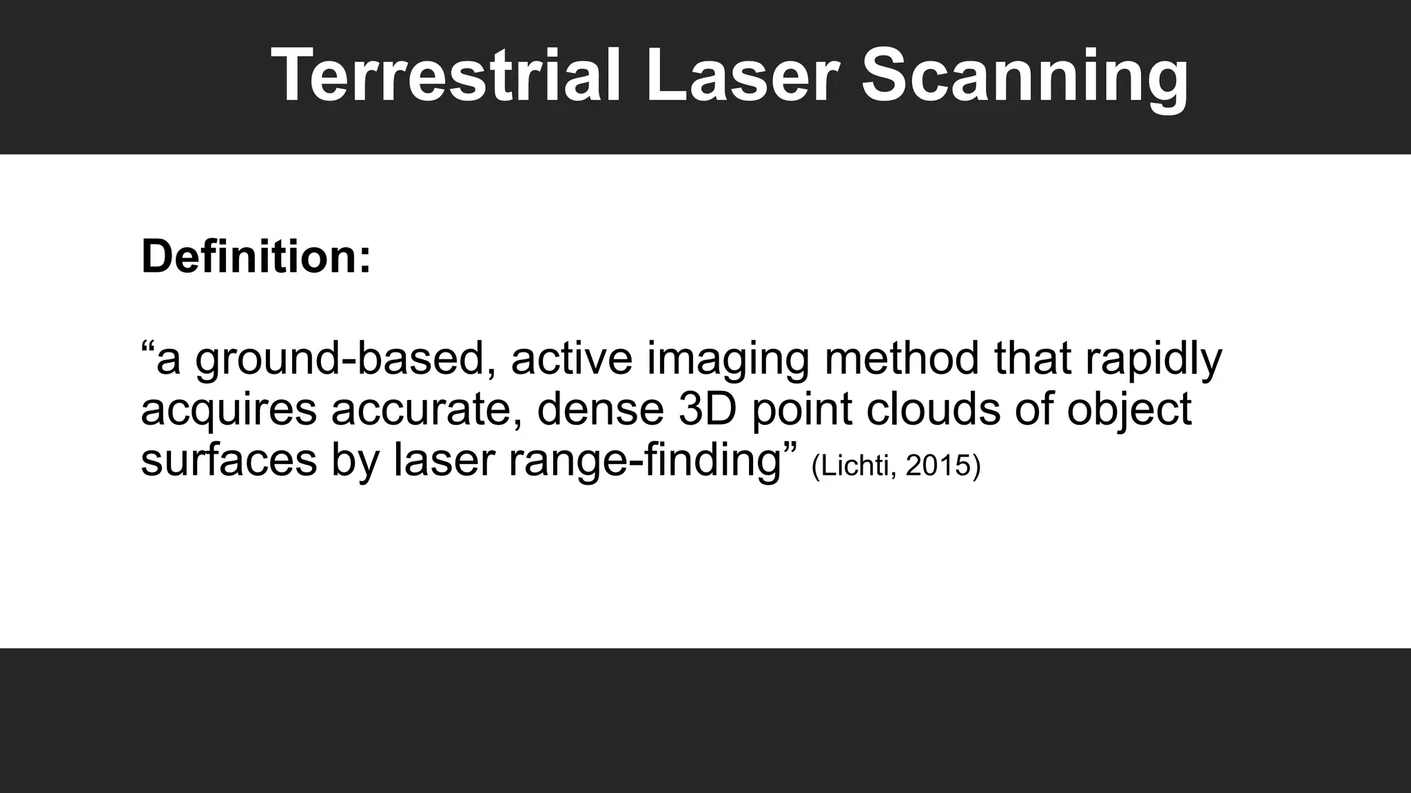 Terrestrial laser scanning | PPTX