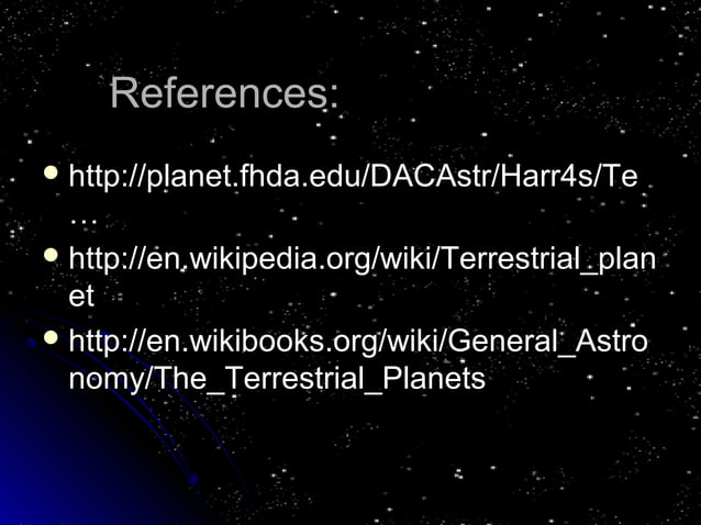 a page for ppt on terrestrial planets grade 6 | PDF