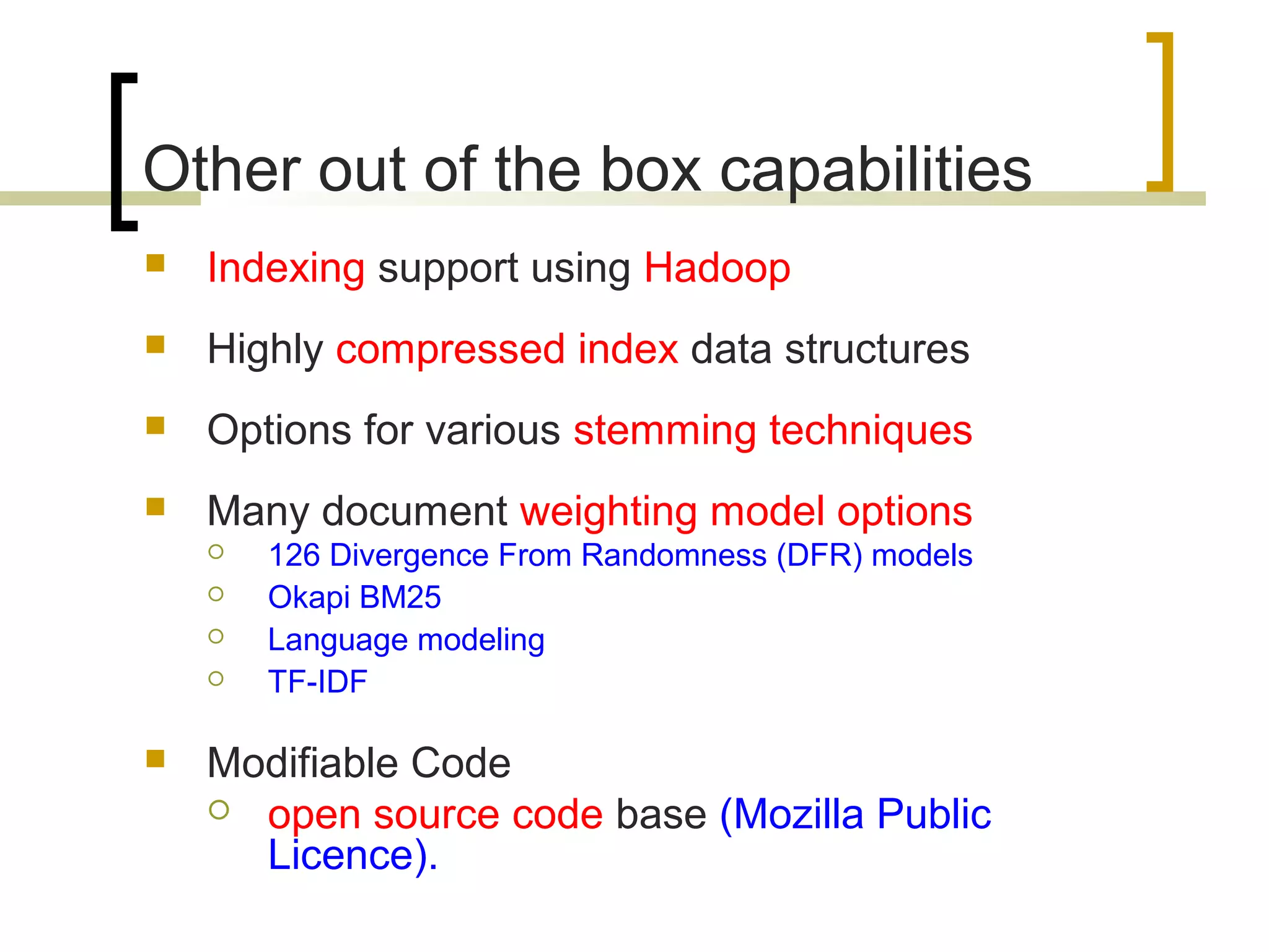 Very Small Tutorial on Terrier 3.0 Retrieval Toolkit | PPT