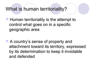 Territorial Morphology | PPT