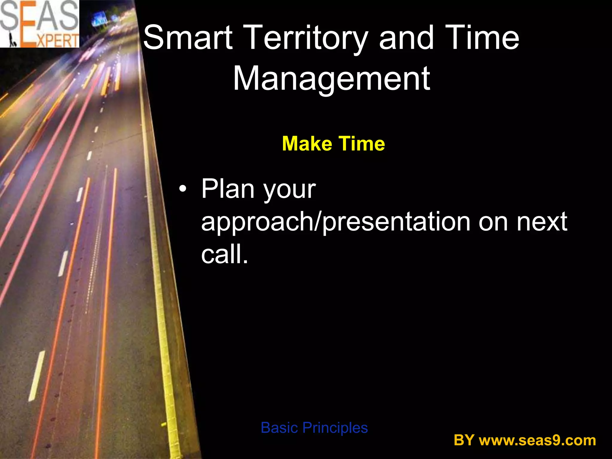 TIME & TERRITORY MANAGEMENT | PPTX