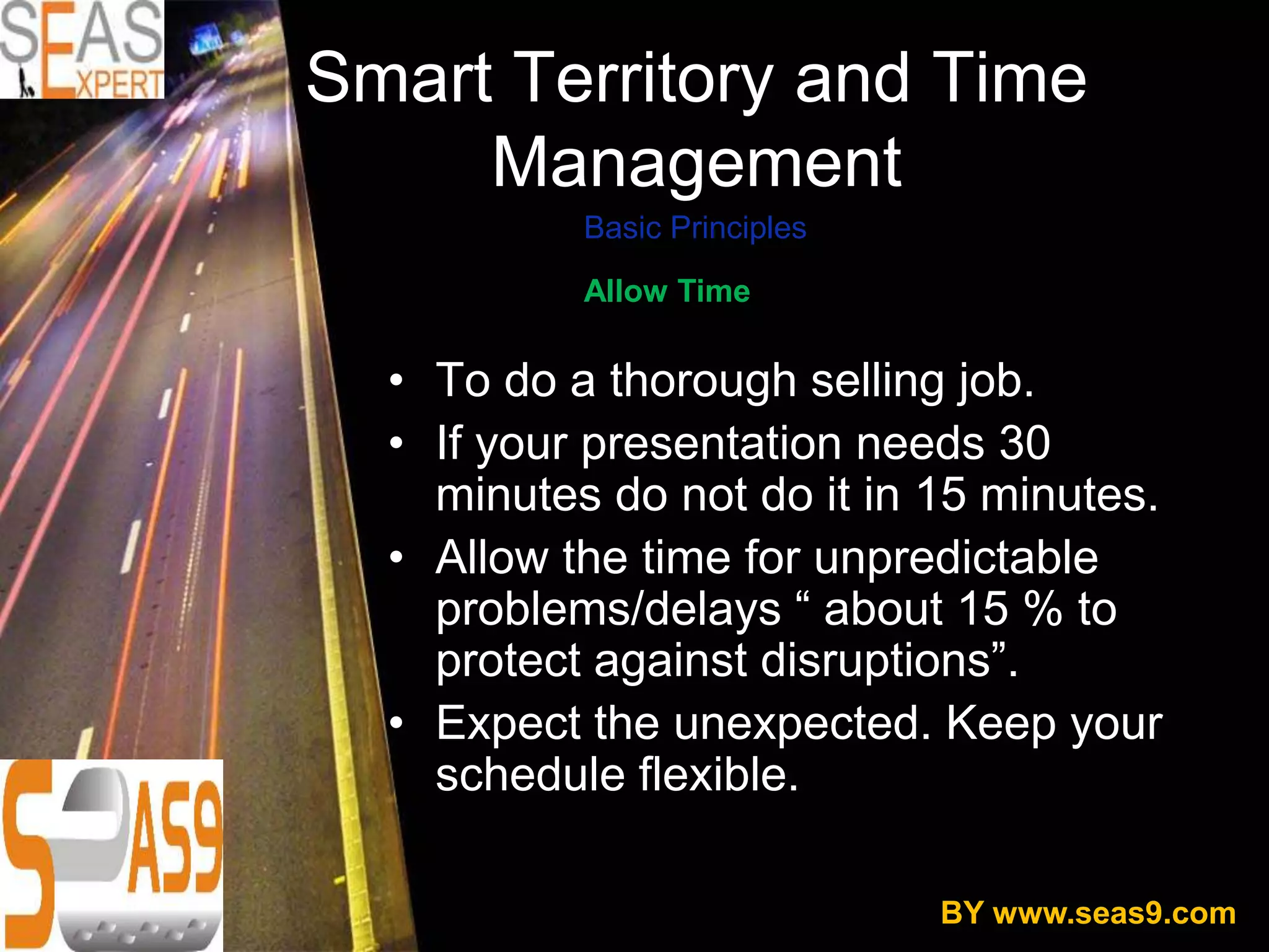 TIME & TERRITORY MANAGEMENT | PPTX
