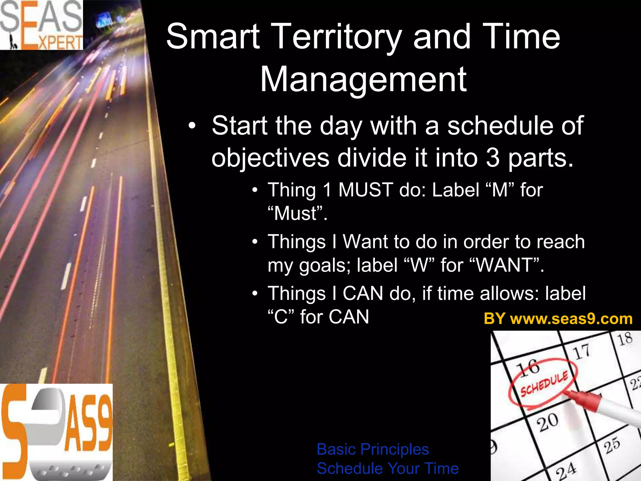 TIME & TERRITORY MANAGEMENT | PPTX