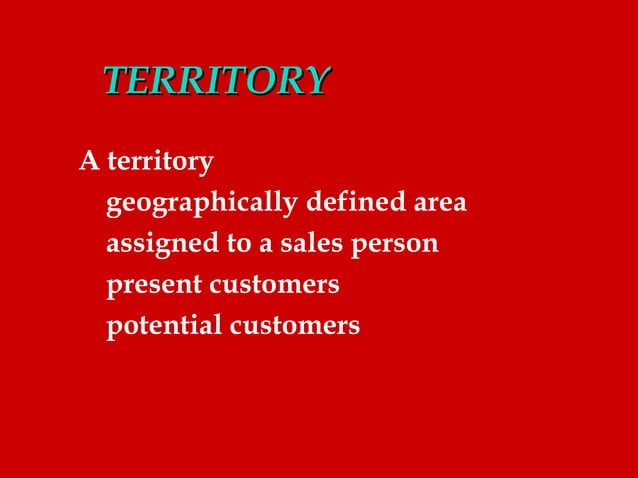 Territory management | PPT | Sales | Business