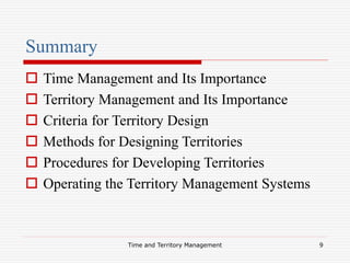 Territory Management.ppt | Business and Finance