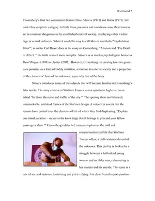 Terror Incognita: Body Horror and the Fear of the Flesh in the Films of ...
