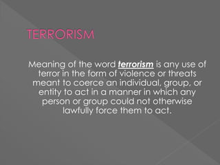 Terrorism | PPTX