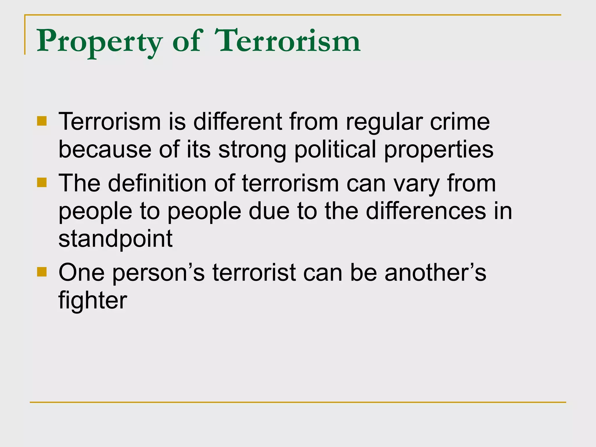 Terrorism | PPT