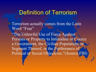 Terrorism | PPT