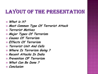 Terrorism In India. | PPTX