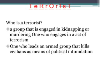 Terrorism | PPTX
