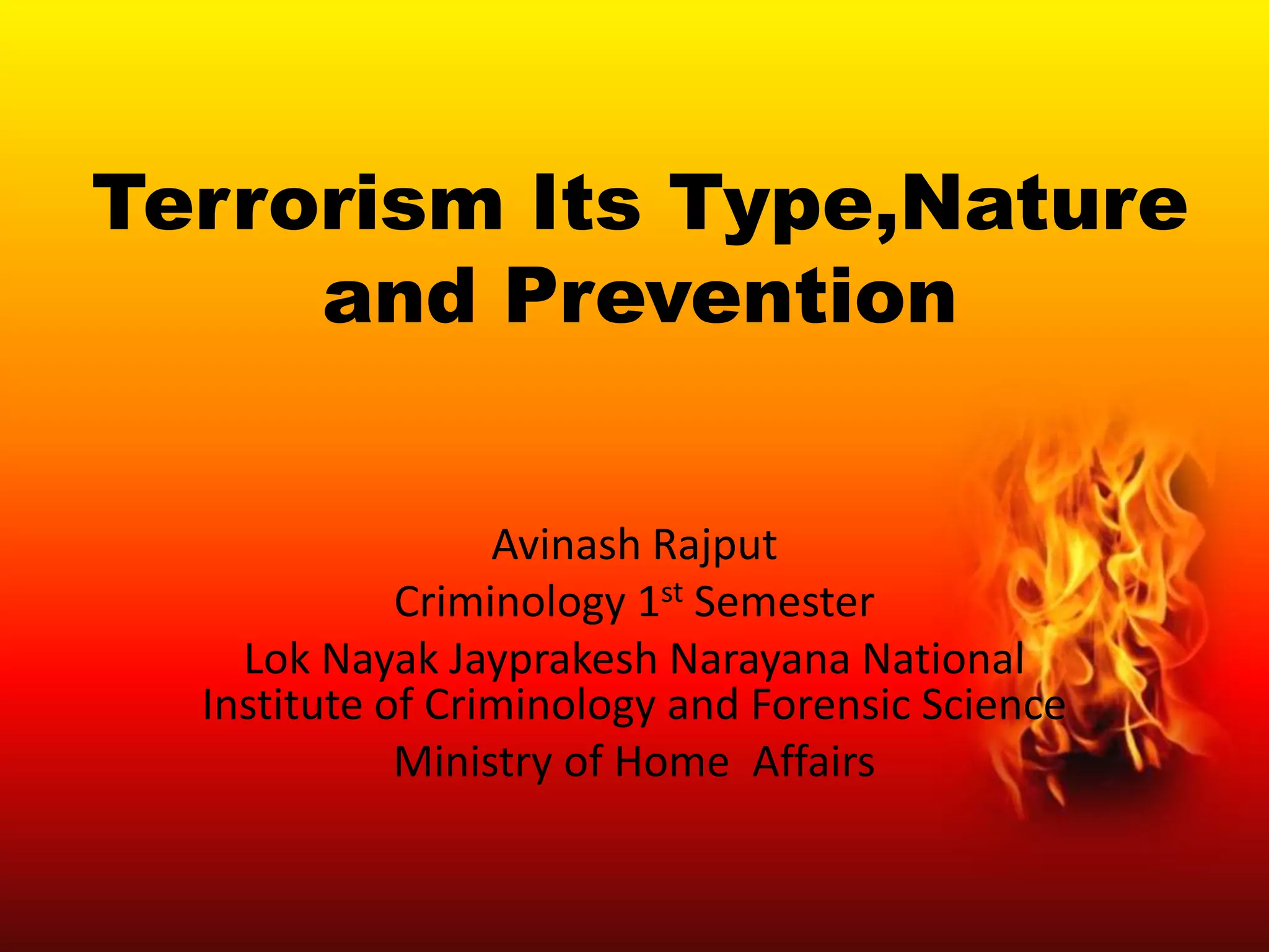 Terrorism | PPTX | Terrorism | Sensitive Topics