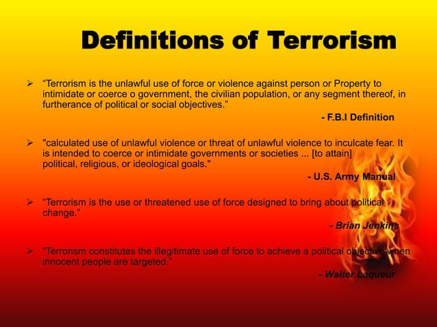 Terrorism | PPTX | Terrorism | Sensitive Topics