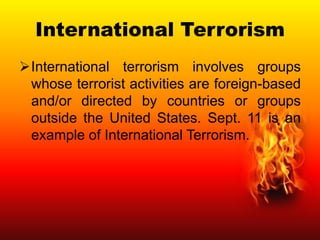 Terrorism | PPTX