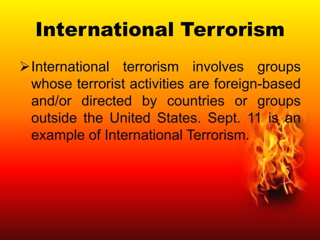 Terrorism | PPTX | Terrorism | Sensitive Topics