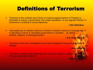Terrorism Type, Nature, and Prevention | PDF