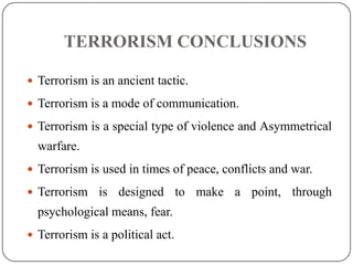 Terrorism..what breeds it | PPTX