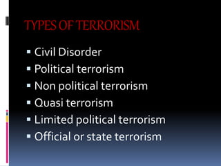 Terrorism | PPTX