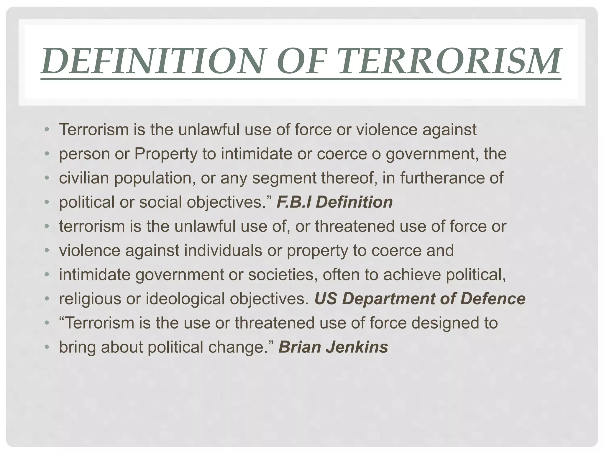 Terrorism | PPTX