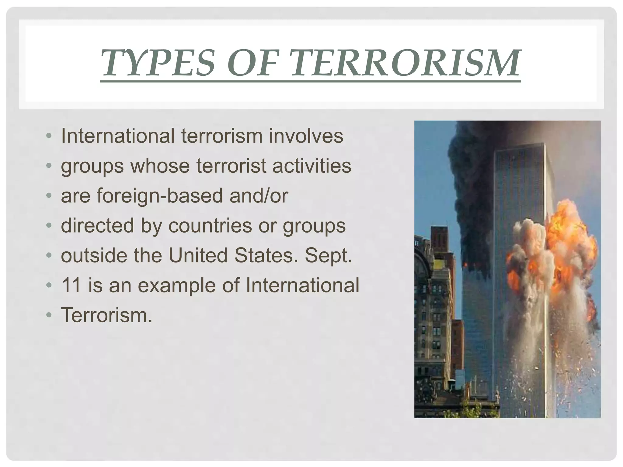 Terrorism | PPTX