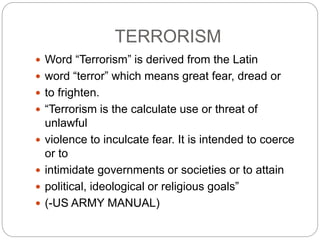 Terrorism | PPTX