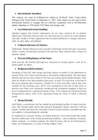 Terrorism | Types of Terrorism | Impacts of terrorism | DOCX
