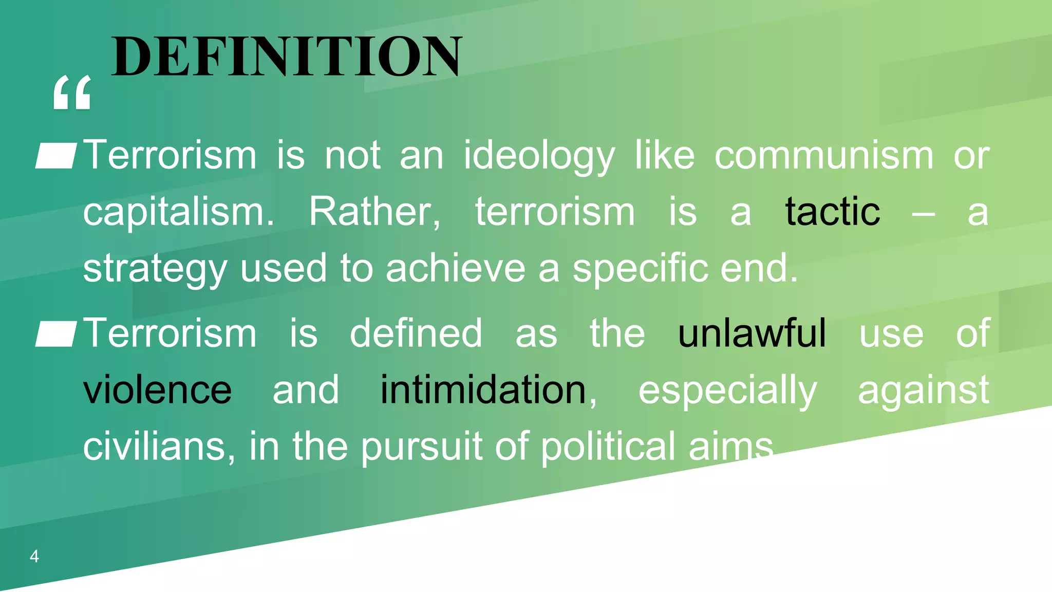 Terrorism | PPTX
