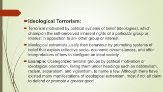 Terrorism | PPTX