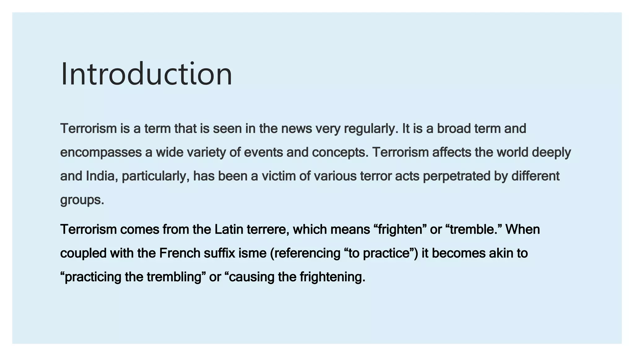 Terrorism | PPTX
