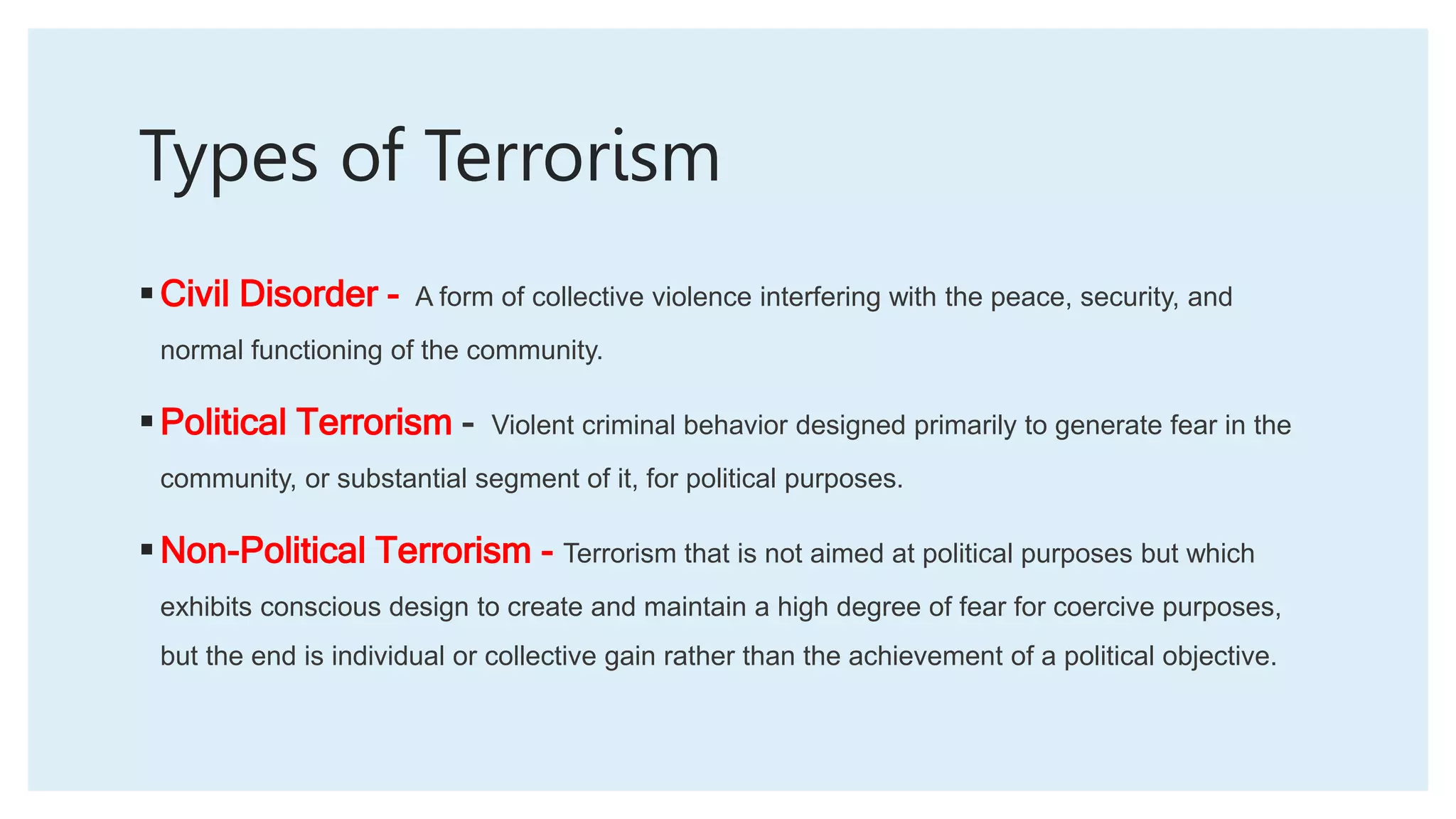 Terrorism | PPTX