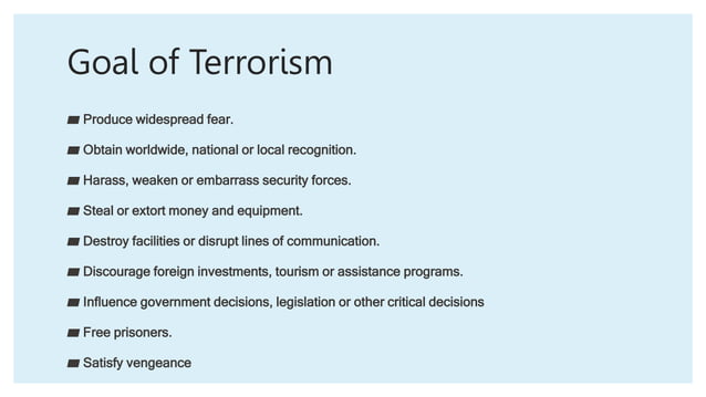 Terrorism | PPTX | Terrorism | Sensitive Topics