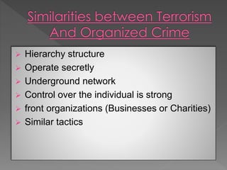 Terrorism and criminology | PPTX