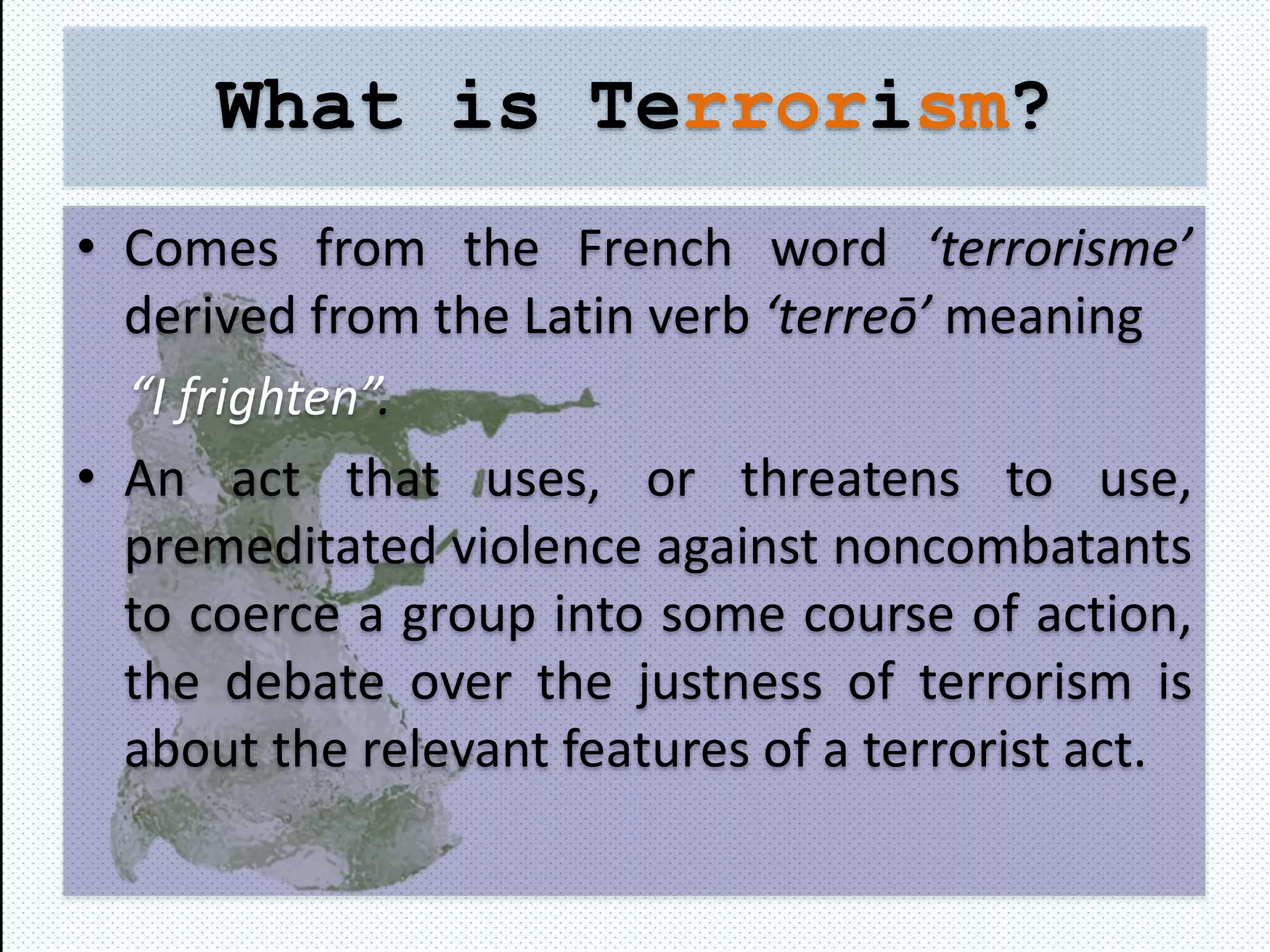 Terrorism and non violence | PPTX