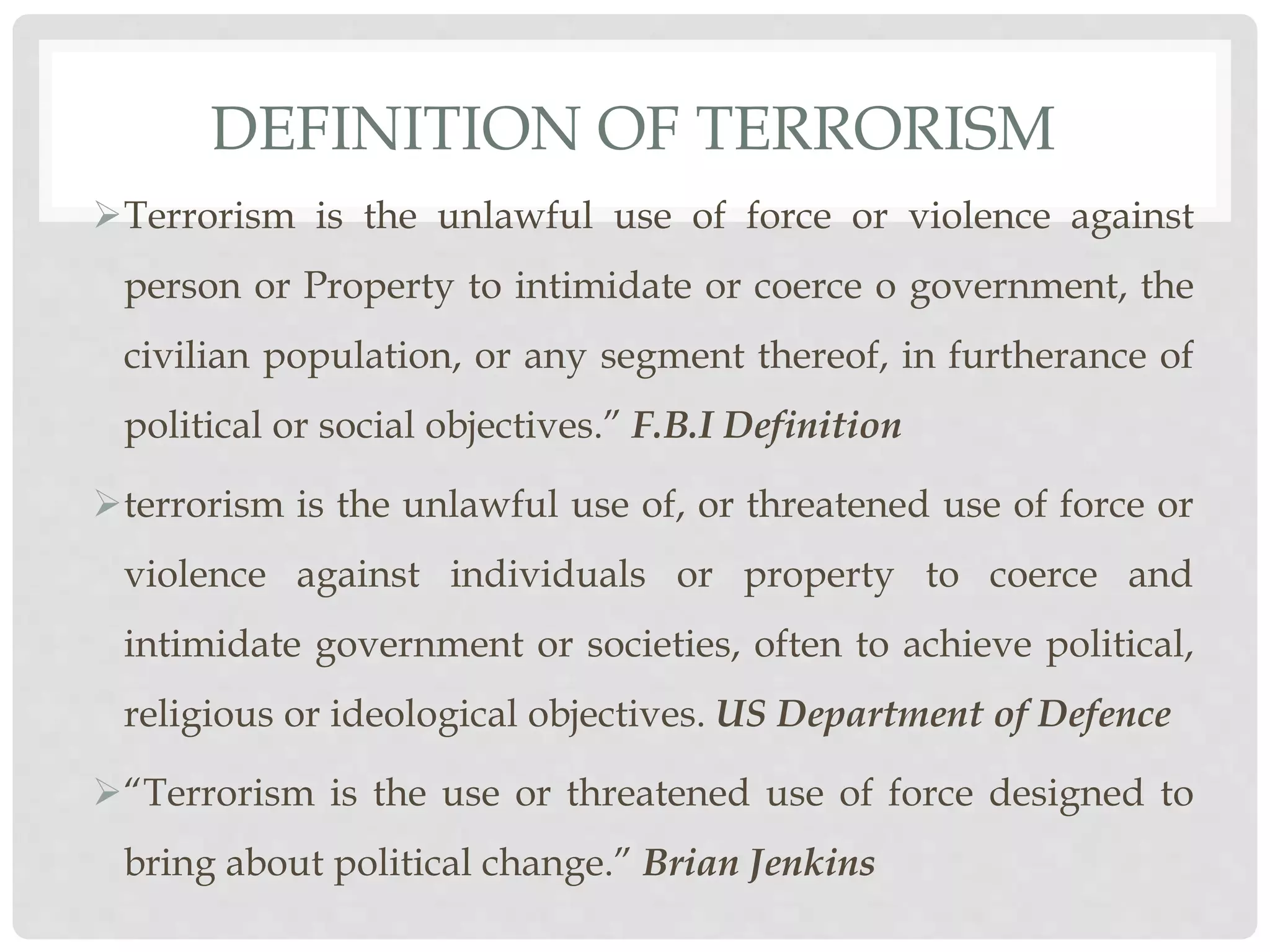 Terrorism causes, effects, and solutions | PPTX
