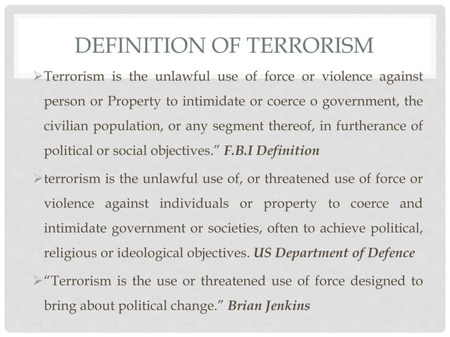 Terrorism causes, effects, and solutions | PPTX