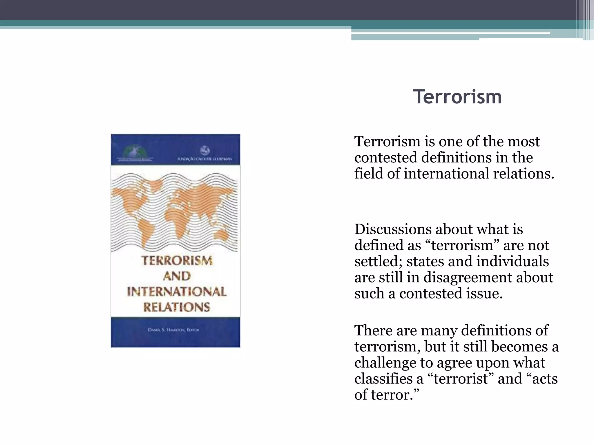 Terrorism and International Relations | PPTX
