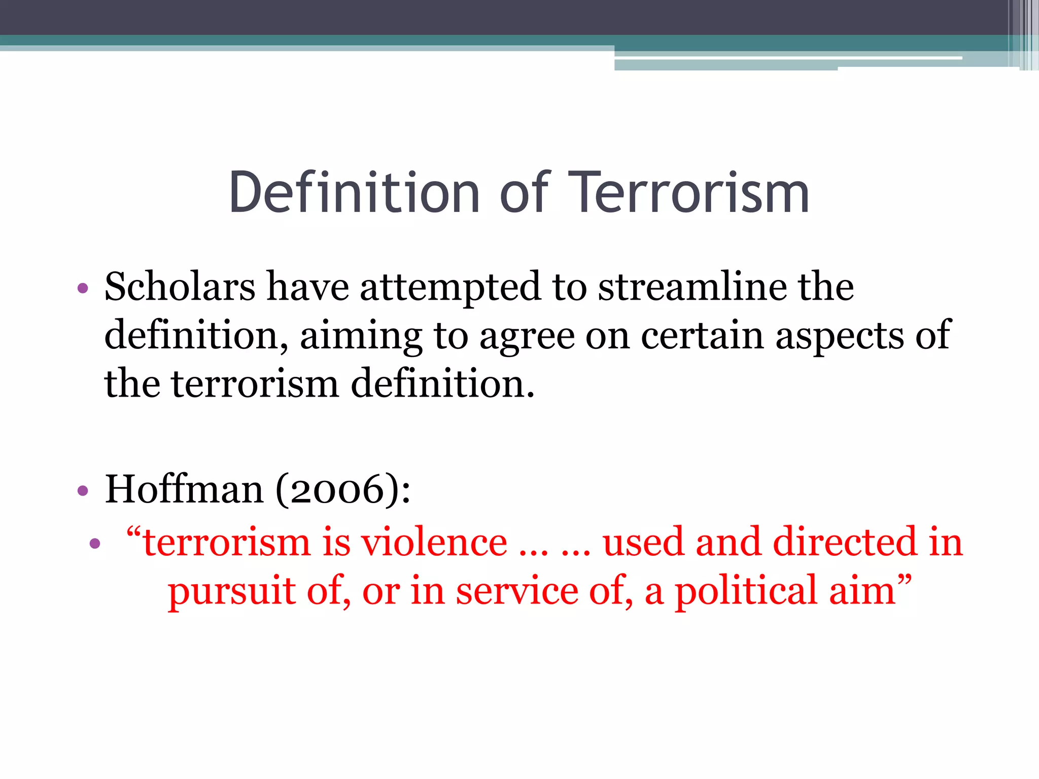 Terrorism and International Relations | PPTX