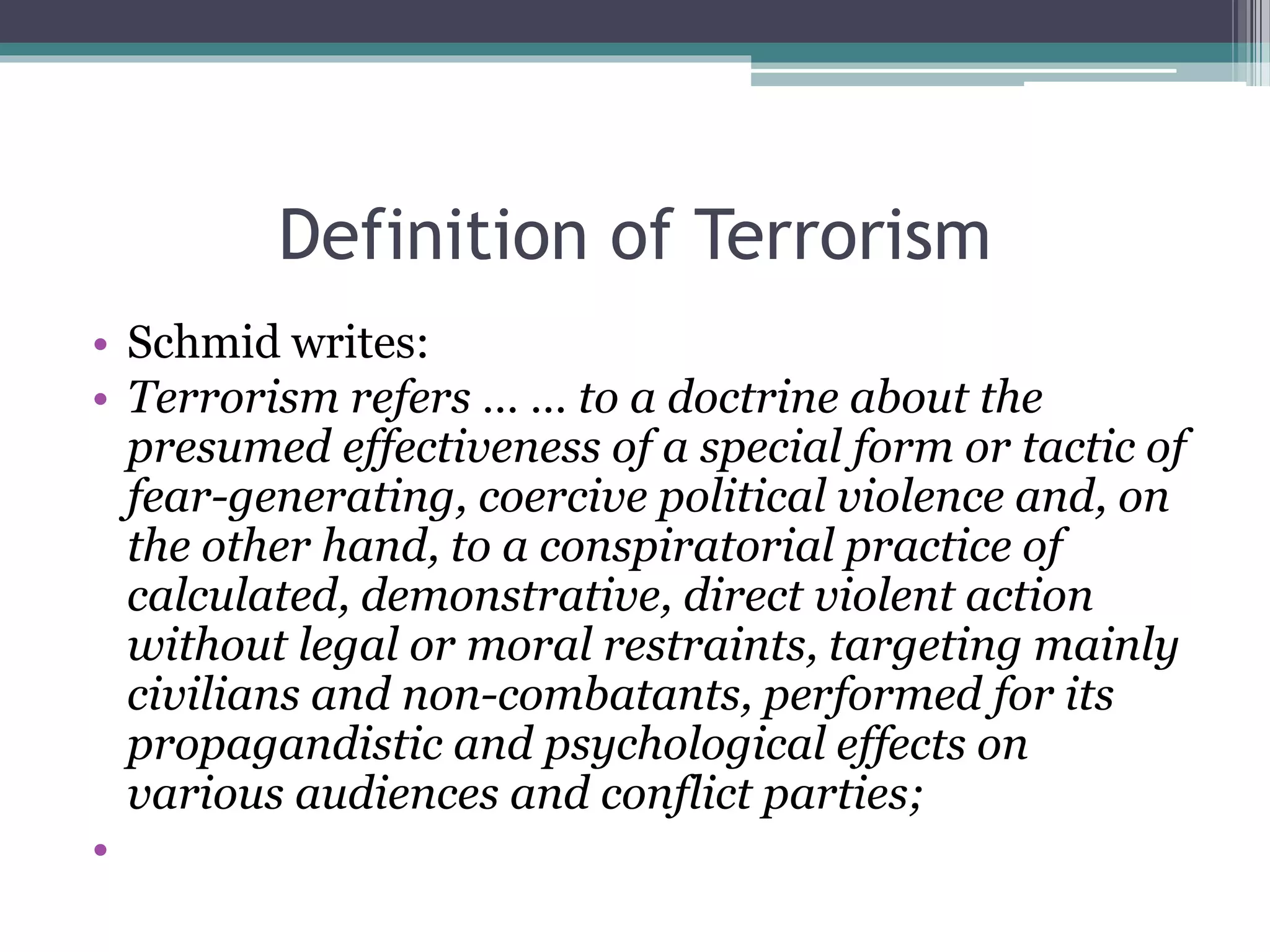 Terrorism and International Relations | PPTX