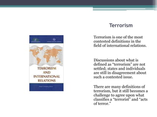 Terrorism and International Relations | PPTX