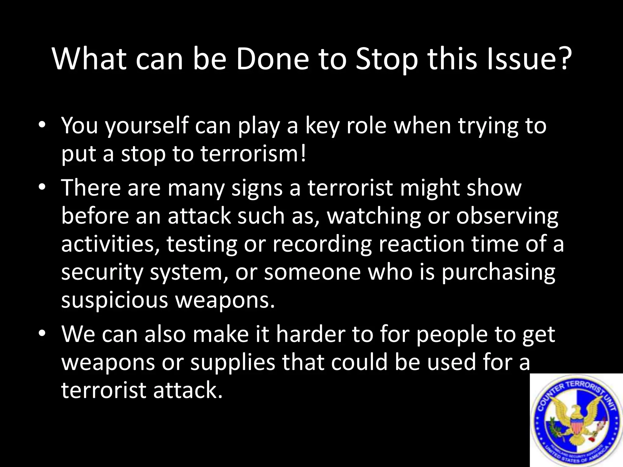 Terrorism in the middle east | PPTX