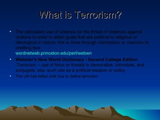 Terrorism & nuclear prolifeeration | PPT