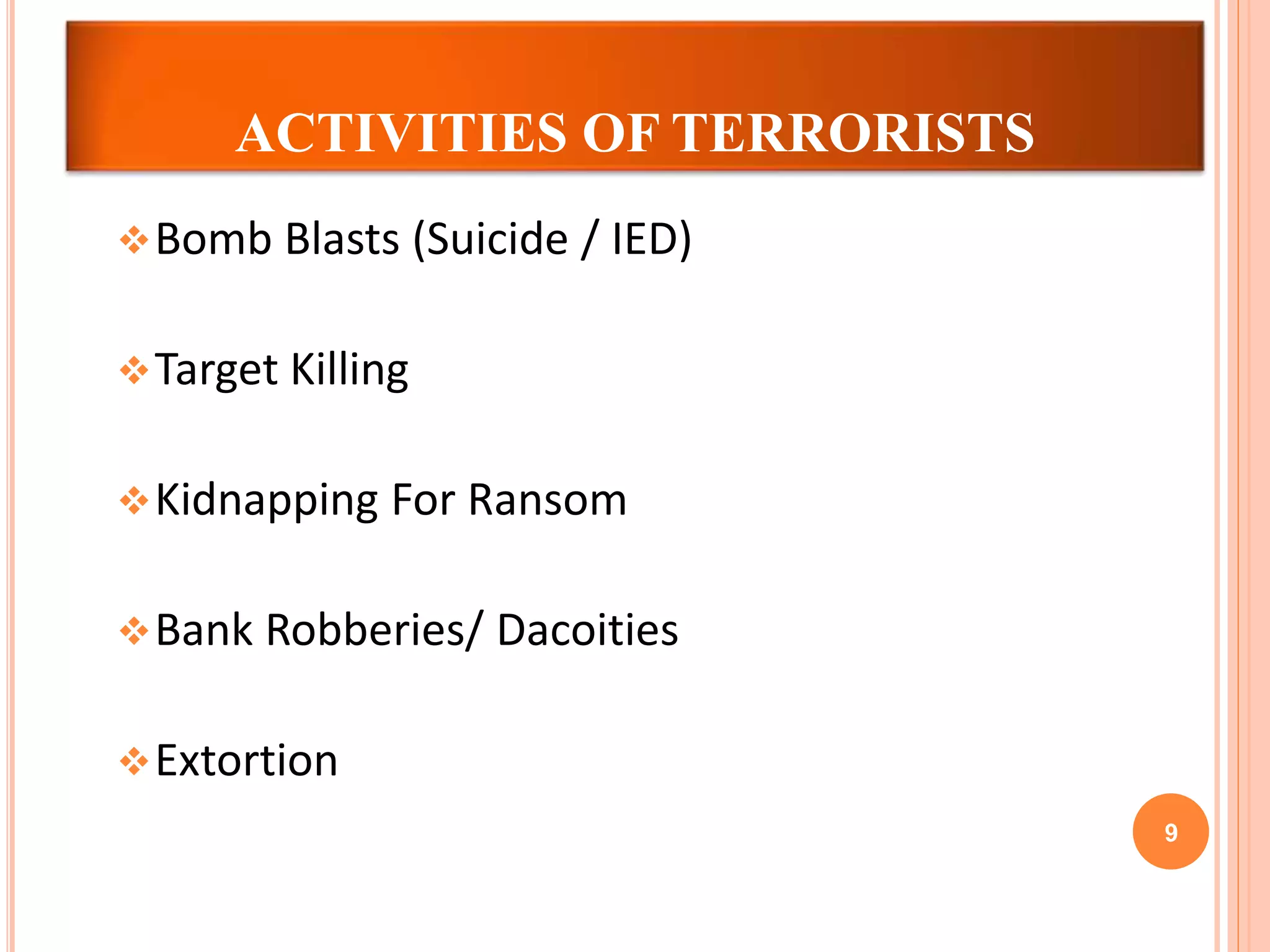 Terror sleeper cells | PPTX