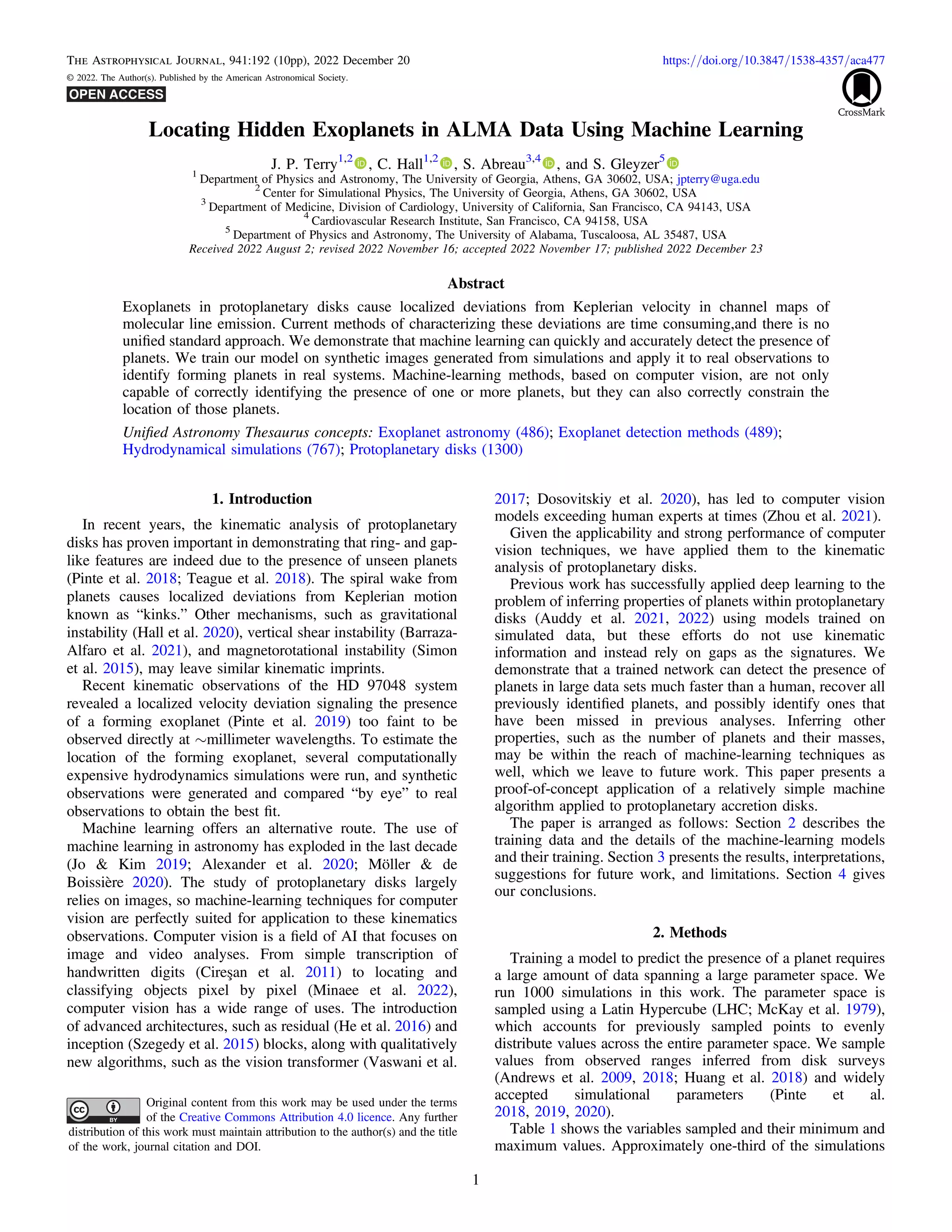 Locating Hidden Exoplanets in ALMA Data Using Machine Learning | PDF