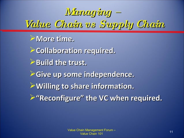 Terry ackerman value chain 101 | PPT